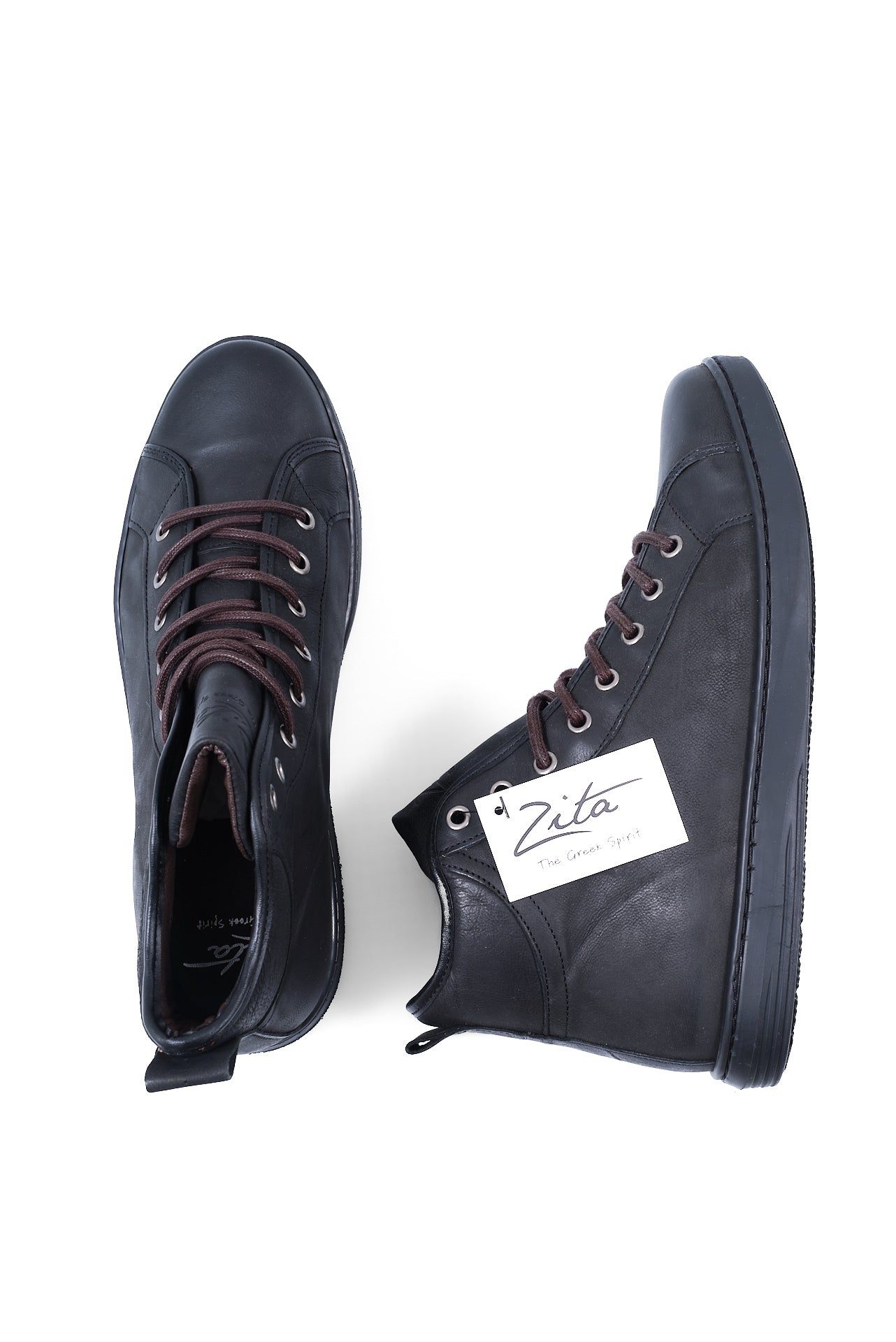 ΑΝΔΡΙΚΑ ΜΑΥΡΑ ΔΕΡΜΑΤΙΝΑ ΥΠΟΔΗΜΑΤΑ SNEAKERS ΜΠΟΤΑΚΙΑ PORTOBELLO'S
