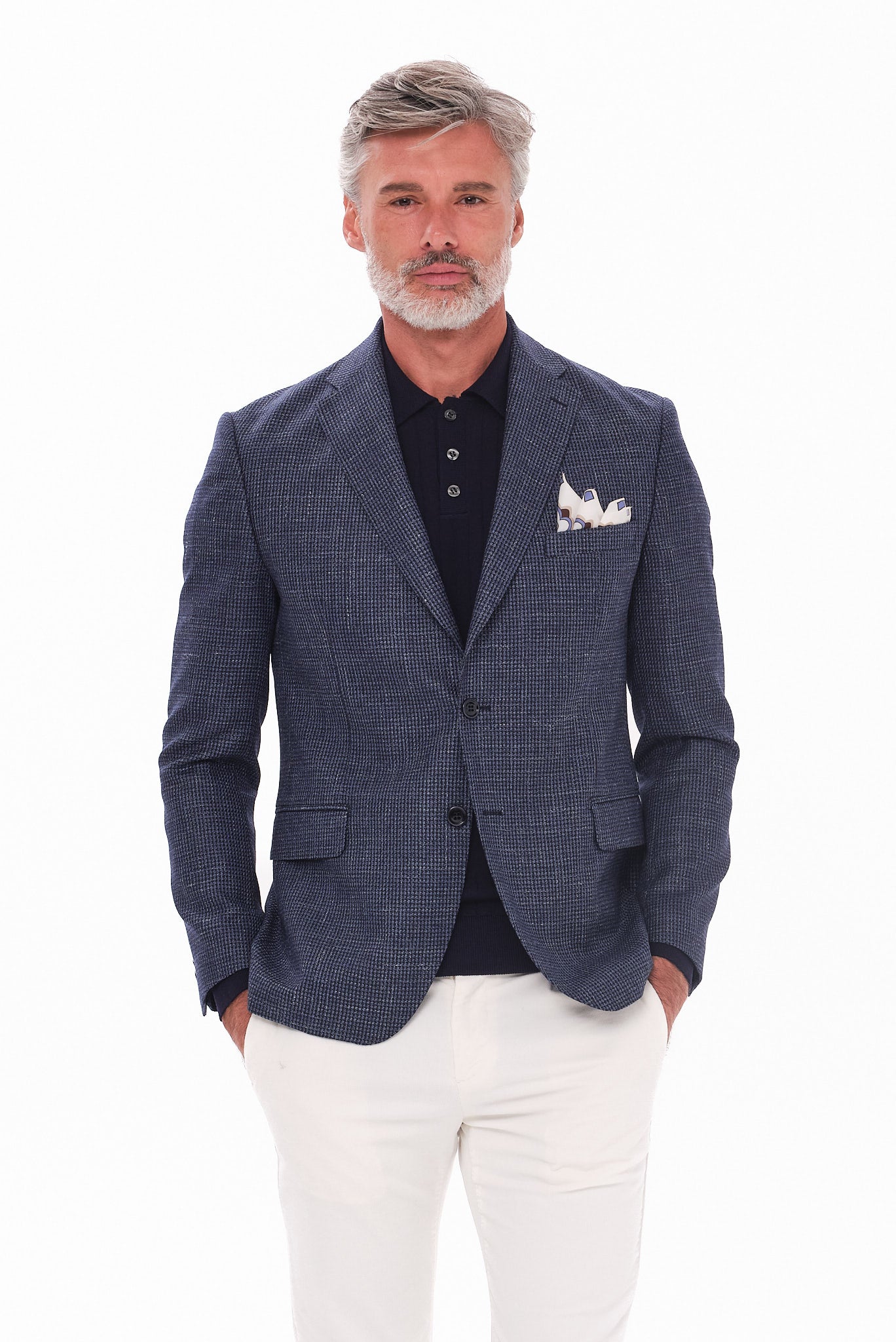ΑΝΔΡΙΚΟ ΡΑΦ ΣΑΚΑΚΙ PORTOBELLO'S ΜΕ ΜΙΚΡΟΣΧΕΔΙΟ HOUNDTOOTH SLIM FIT