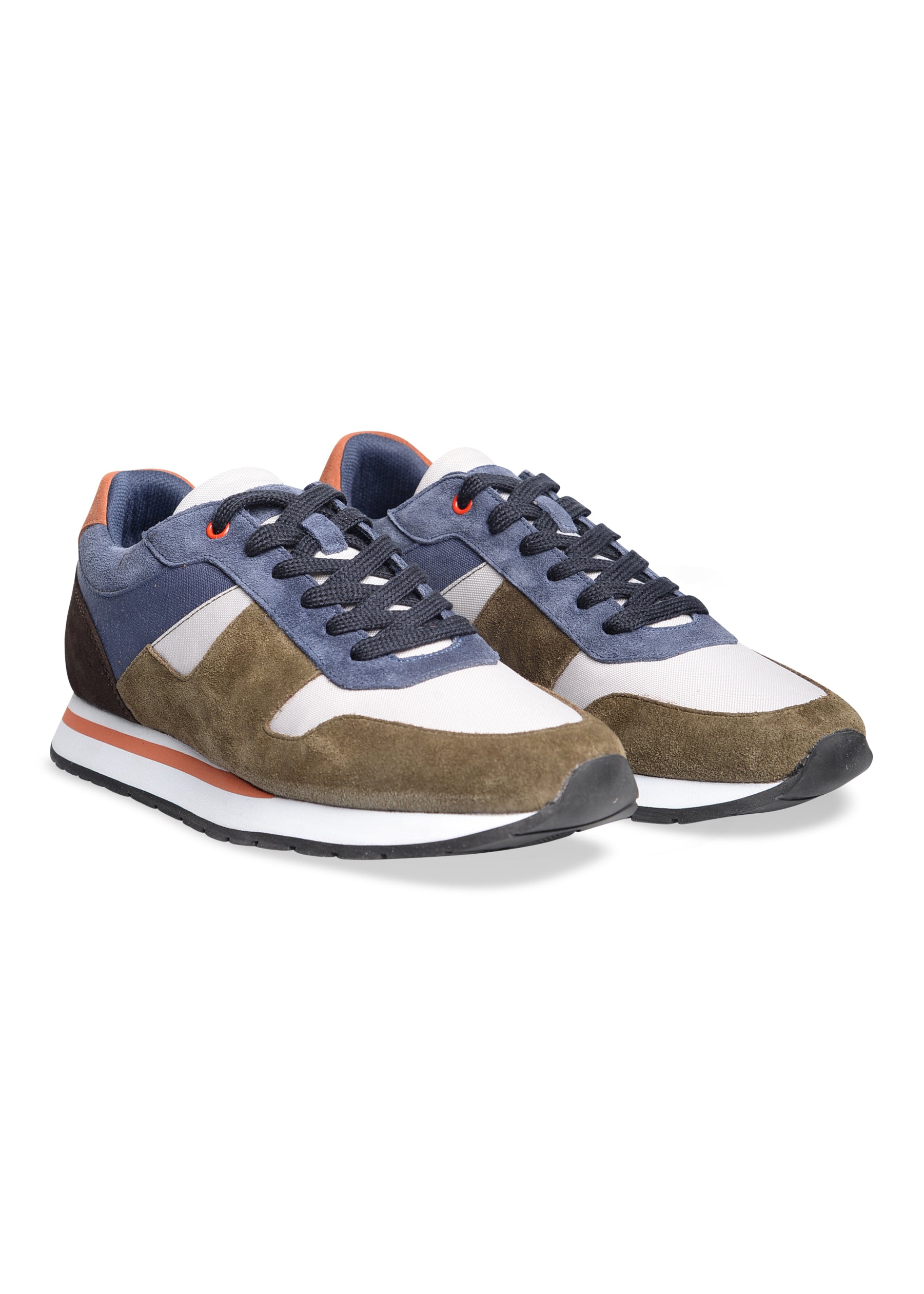 ΑΝΔΡΙΚΑ ΠΑΠΟΥΤΣΙΑ SNEAKERS PORTOBELLO'S ΛΑΔΙ ΜΕ ΜΠΛΕ ΚΑΦΕ ΚΑΙ ΠΟΡΤΟΚΑΛ
